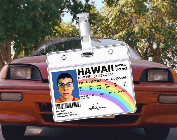 Tarjeta de identificación de McLovin de la película Superbad "Ultra ...