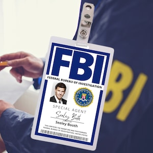 PRINTABLE Seeley Booth Id Badge, Bones, FBI, Cosplay Accessories ...