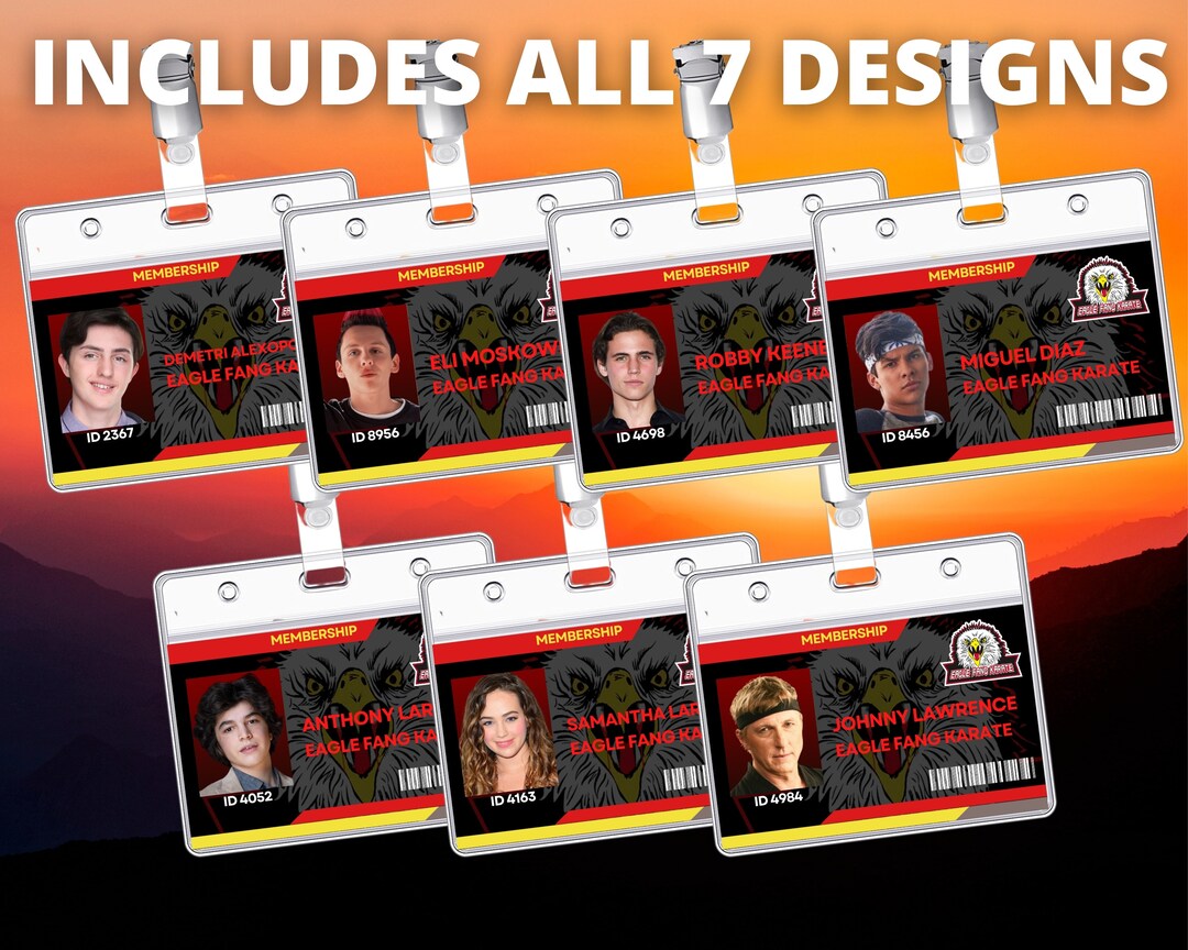 PRINTABLE Eagle Fang Set, 7 Id Cards, Membership Id, Cosplay, Id Badge ...