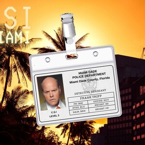 PRINTABLE Frank Tripp, CSI Miami, Id Badge, Cosplay, Accessories ...