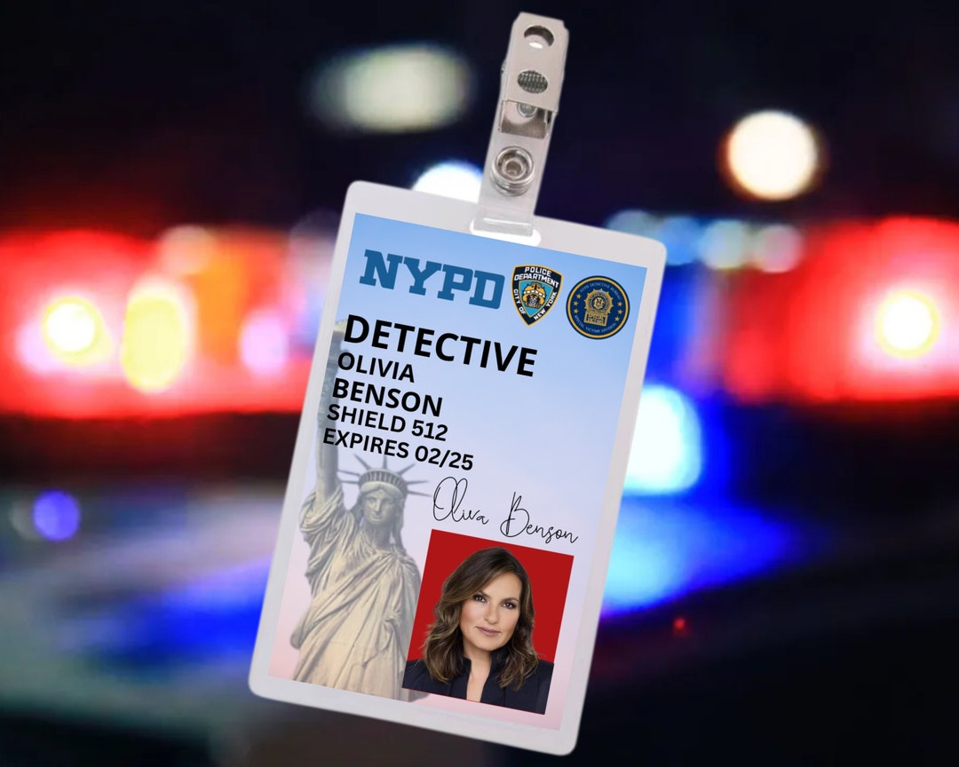PRINTABLE Olivia Benson, Law and Order SVU, Cosplay, Id Card, Id Badge ...