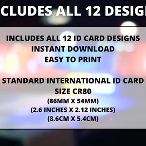 PRINTABLE Law and Order SVU Set X12, Cosplay, Id Card, Id Badge, Name ...