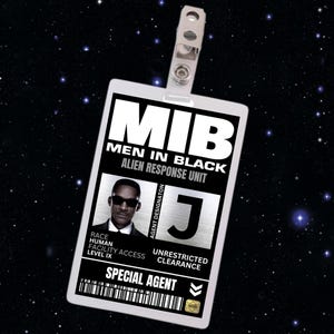 PRINTABLE Agent J | Men in Black ID Card | Badge | Special Agent J | Cosplay | Costume Name Mib ...
