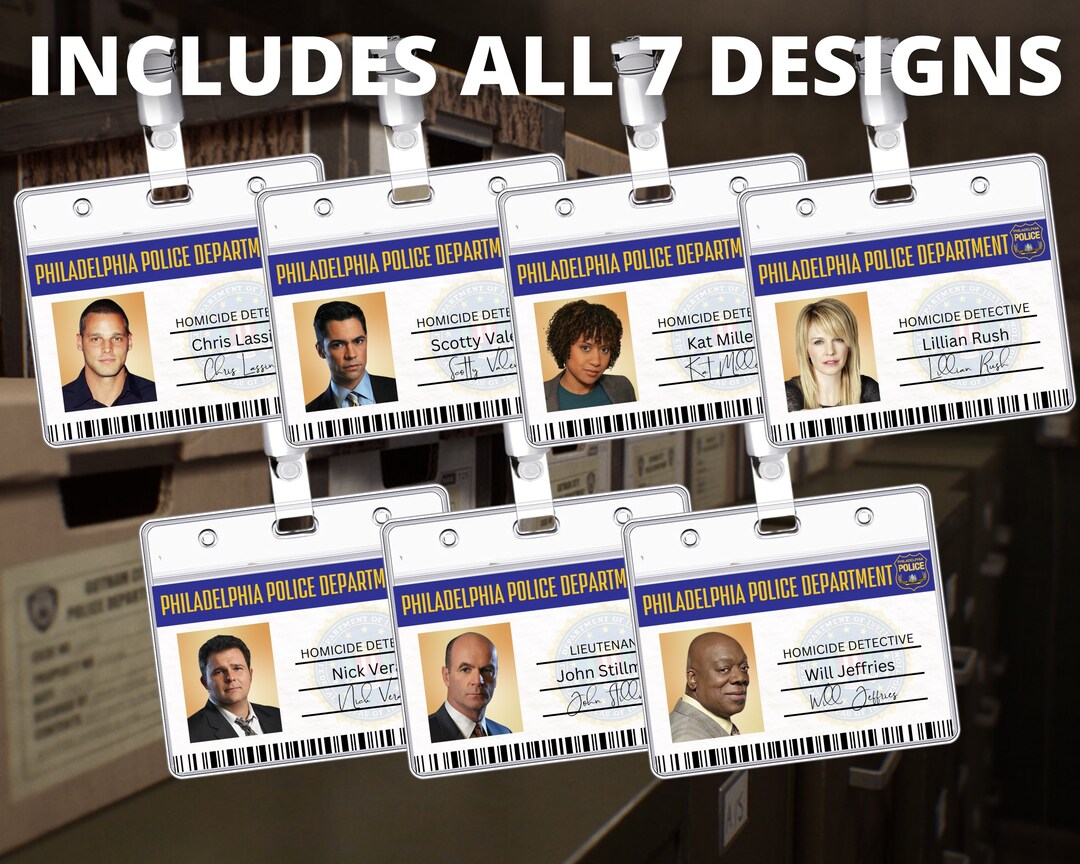 PRINTABLE Cold Case Set, 7 Id Cards, Membership Id, Cosplay, Id Badge ...