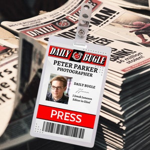 PRINTABLE Daily Bugle | Peter Parker | ID Card | Badge | Special Agent ...
