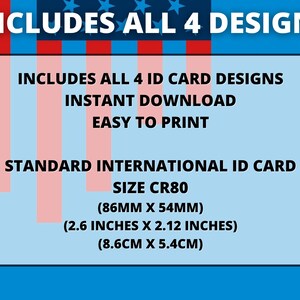 PRINTABLE Designated Survivor ID Card X4 Replica ID Card - Etsy