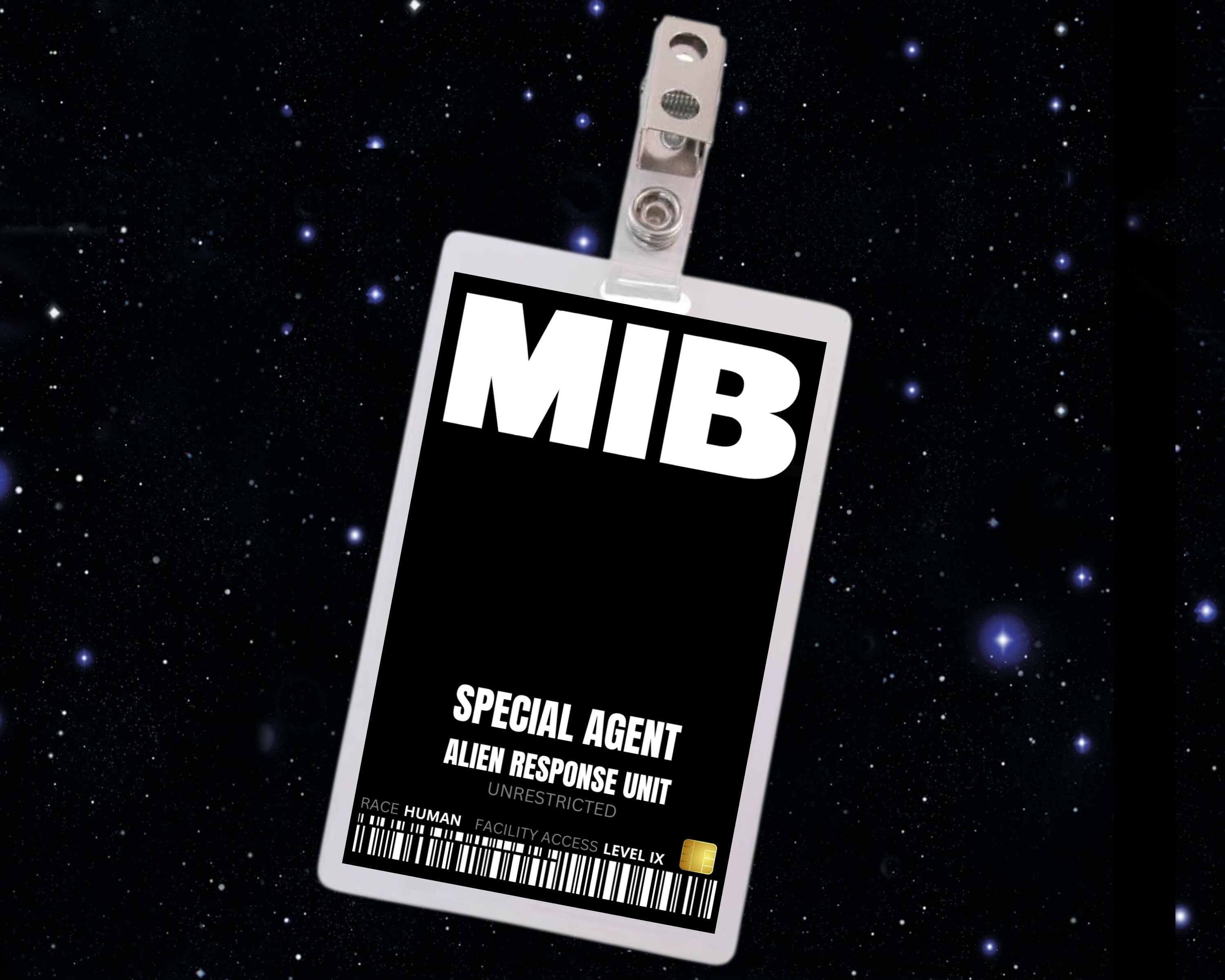 PRINTABLE Man In Black ID Card Badge Special Agent Etsy Australia