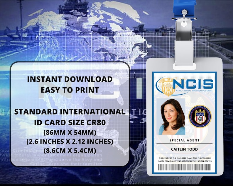 PRINTABLE Caitlin Todd Id Card NCIS Cosplay Id Card Id - Etsy UK