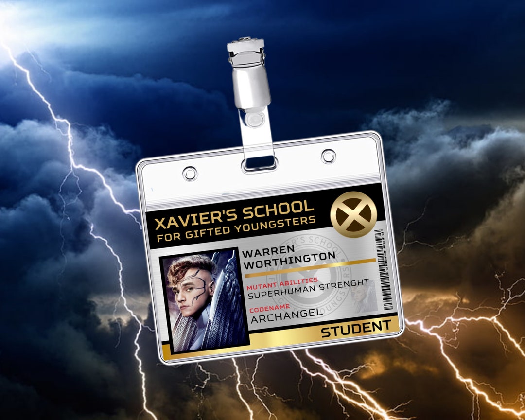 PRINTABLE X-MEN Archangel ID Card Badge Special Agent Cosplay Costume ...