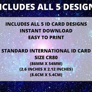 PRINTABLE NASA Id Cards X5, Cosplay, Id Card, Id Badge, Name Badge ...