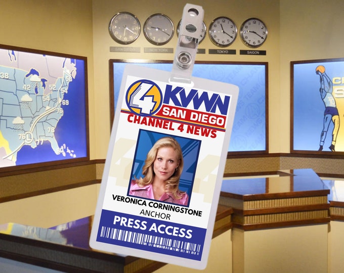 Anchorman Veronica Corningstone Channel 4 News Press Pass ID Badge ...