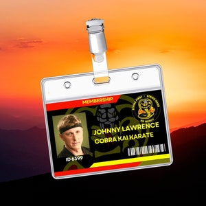 PRINTABLE Johnny Lawrence, Cobra Kai Membership, Id Card, Cosplay, Id ...