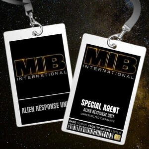 PRINTABLE Men in Black ID Card International Badge Special Agent ...