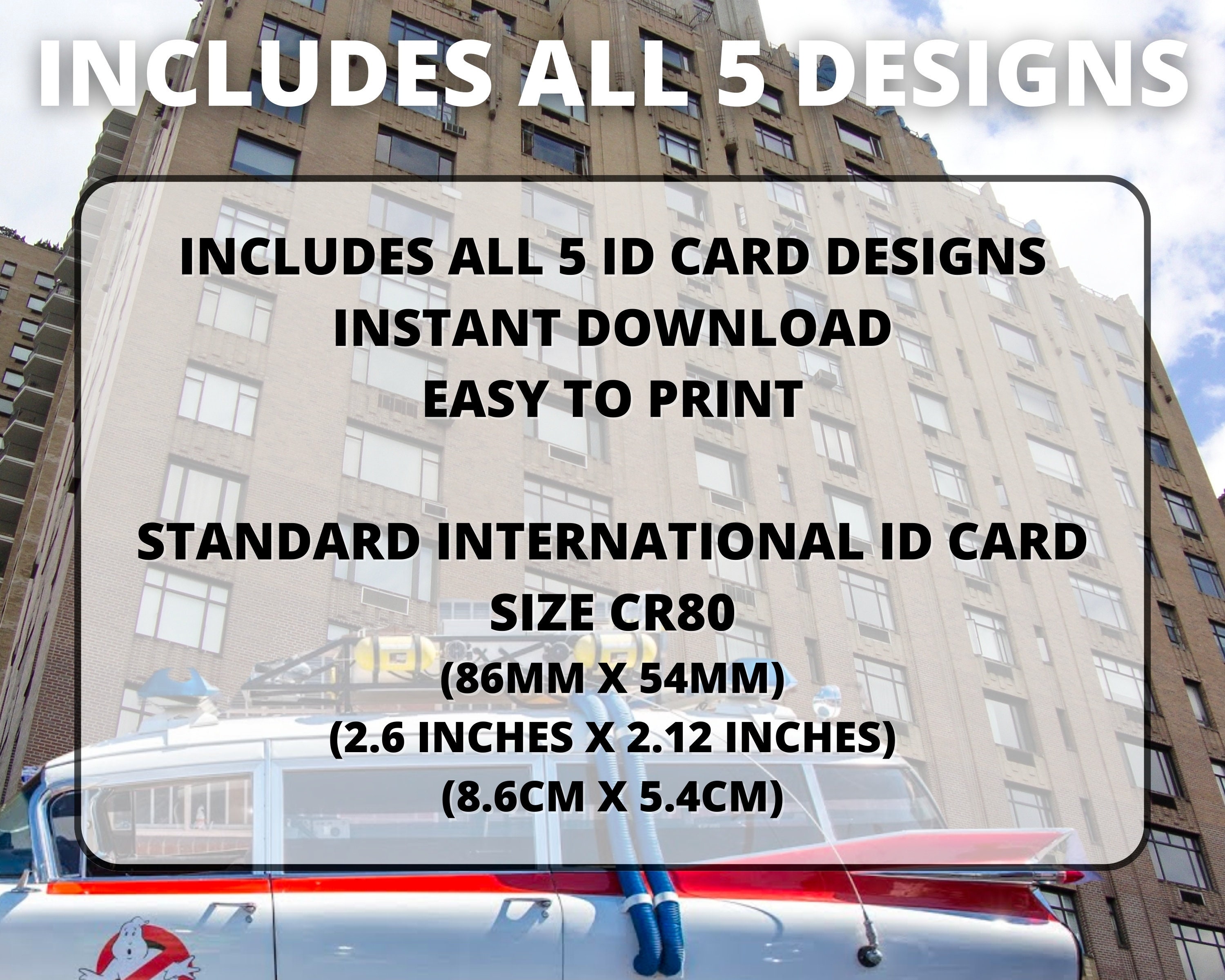 PRINTABLE Ghostbusters ID Card X5 Replica ID Card Badge - Etsy Australia