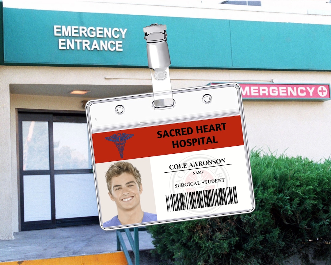 Printable COLE AARONSON, SCRUBS, Sacred Heart Hospital, Cosplay, Id ...