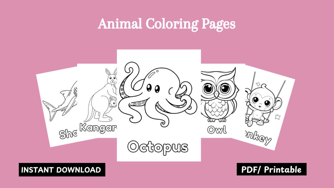 100+ Animals Coloring Pages Printable With Names of Animals, Coloring ...