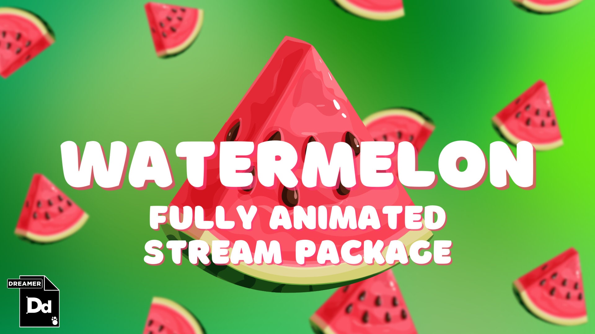 WATERMELON Fully Animated Live Stream Package - Etsy
