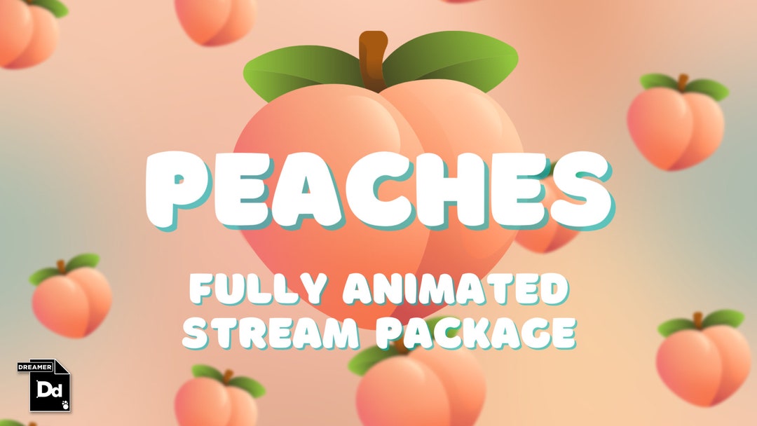 PEACHES Fully Animated Live Stream Package - Etsy