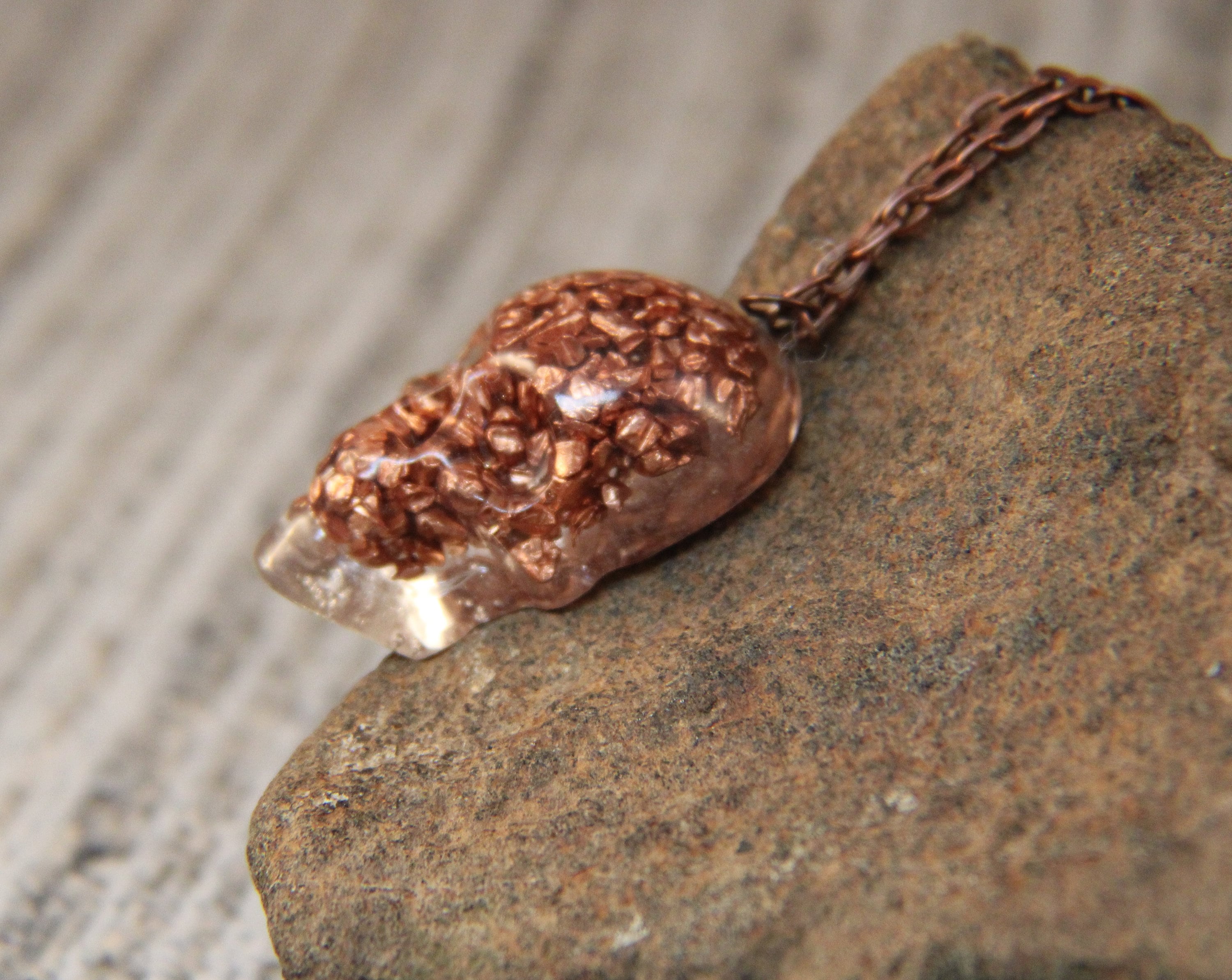 Crystal Copper Cast Skull, Necklace, Heavy Duty Copper Chain - Etsy