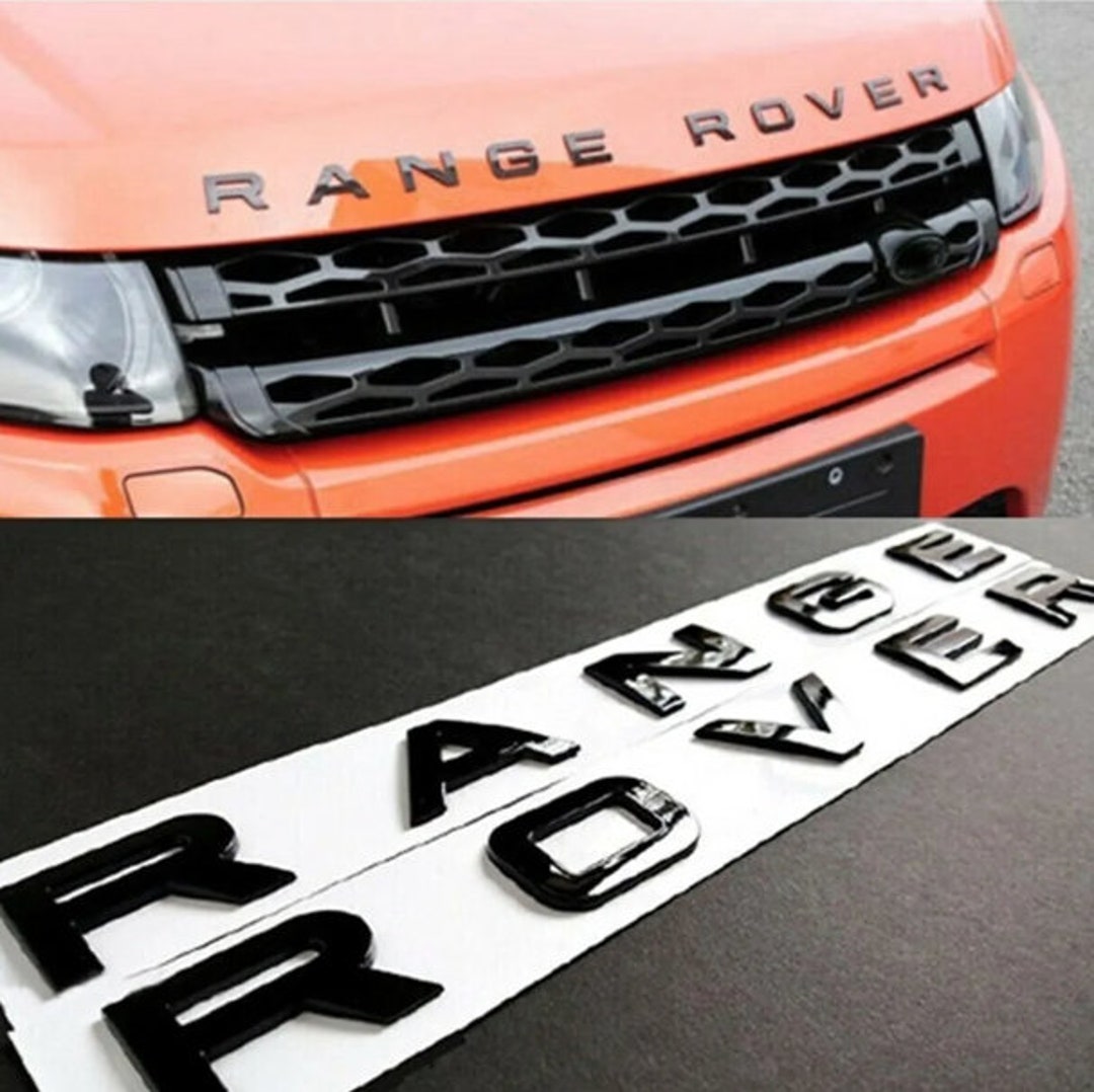 Range Rover Emblem Hood & Badge Sticker Chrome / Black Logo Self ...