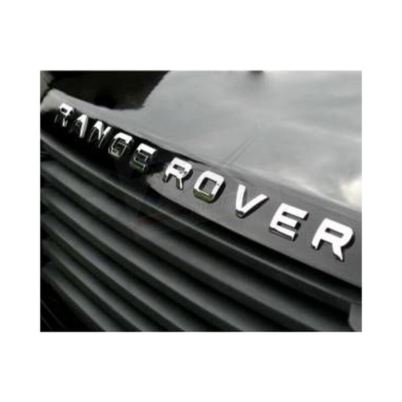 Range Rover Emblem Hood & Badge Sticker Chrome / Black Logo Self ...