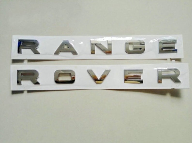 Range Rover Emblem Hood & Badge Sticker Chrome / Black Logo Self ...