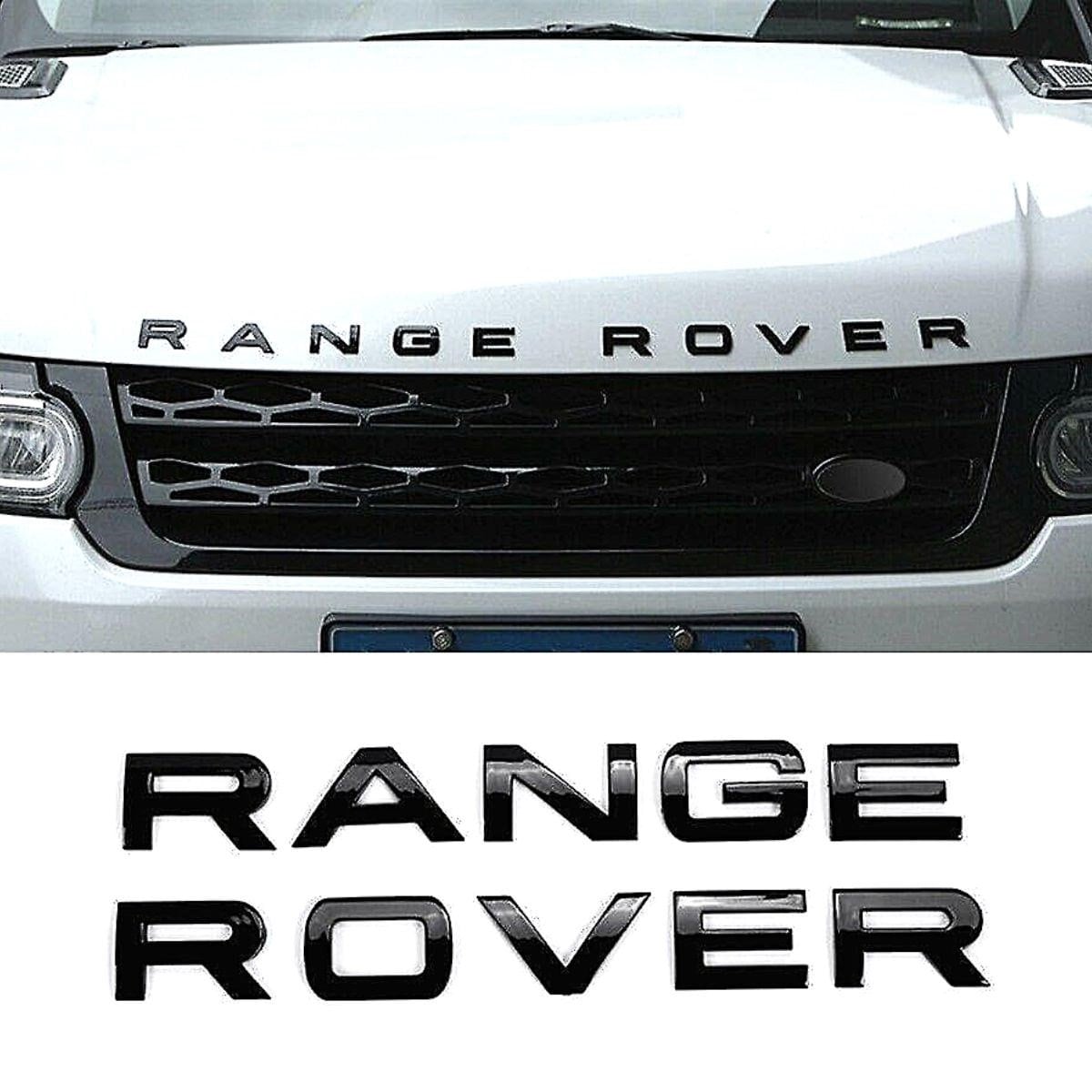 Range Rover Emblem Hood & Badge Sticker Chrome / Black Logo Self ...