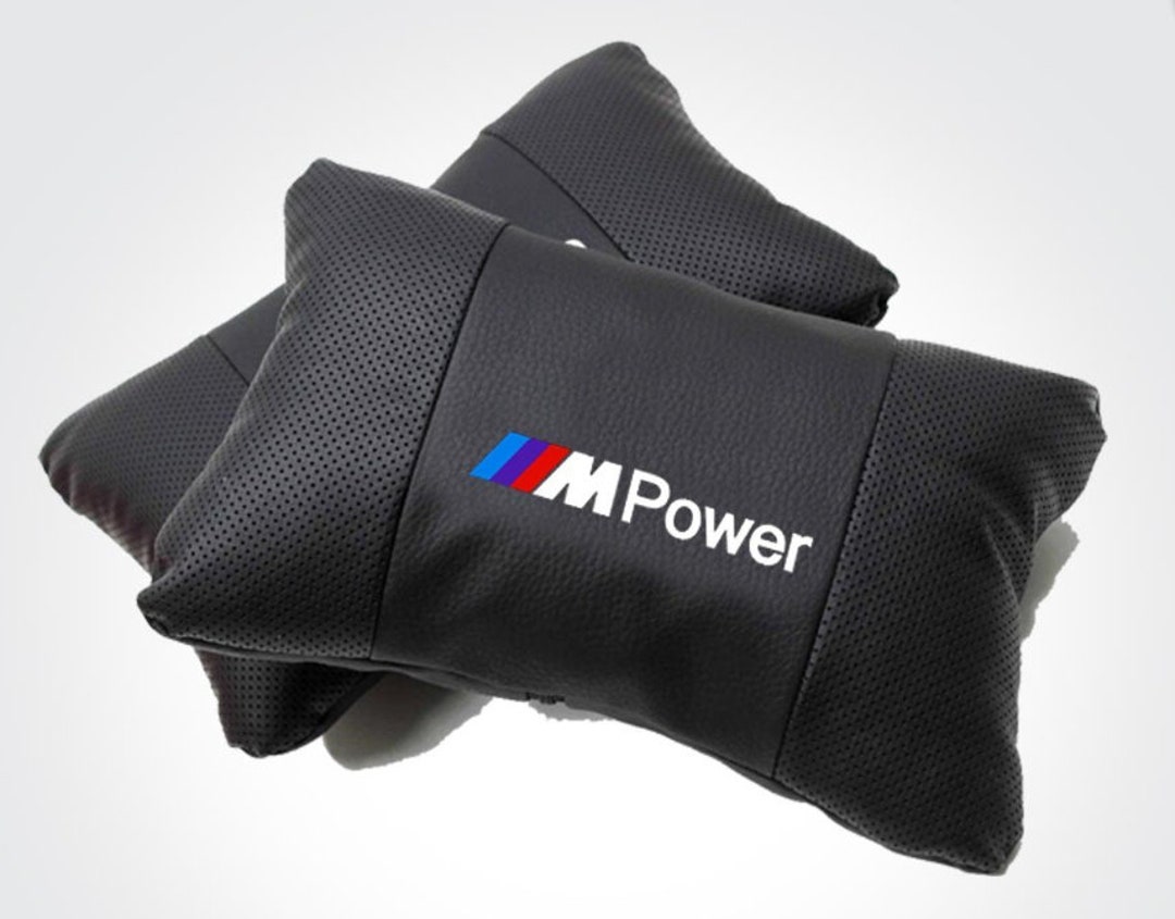 BMW M Power Logo Leather Seat Headrest Neck Pillow 2 Pieces - Etsy