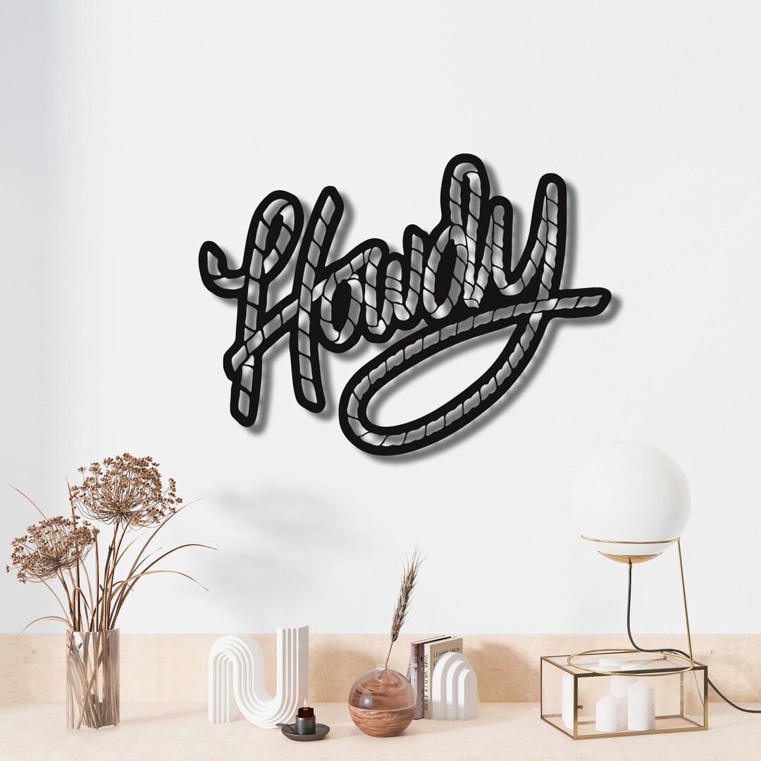 Rustic Howdy Metal Wall Art, Welcoming Home Decor for Doorways and ...