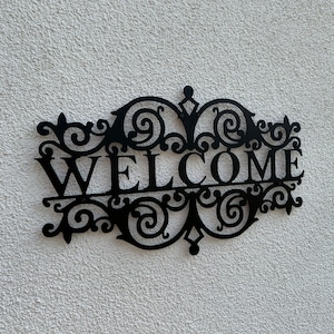 Welcome Sign Metal Decor, Front Porch Decor, porch Signs, Metal Signs ...