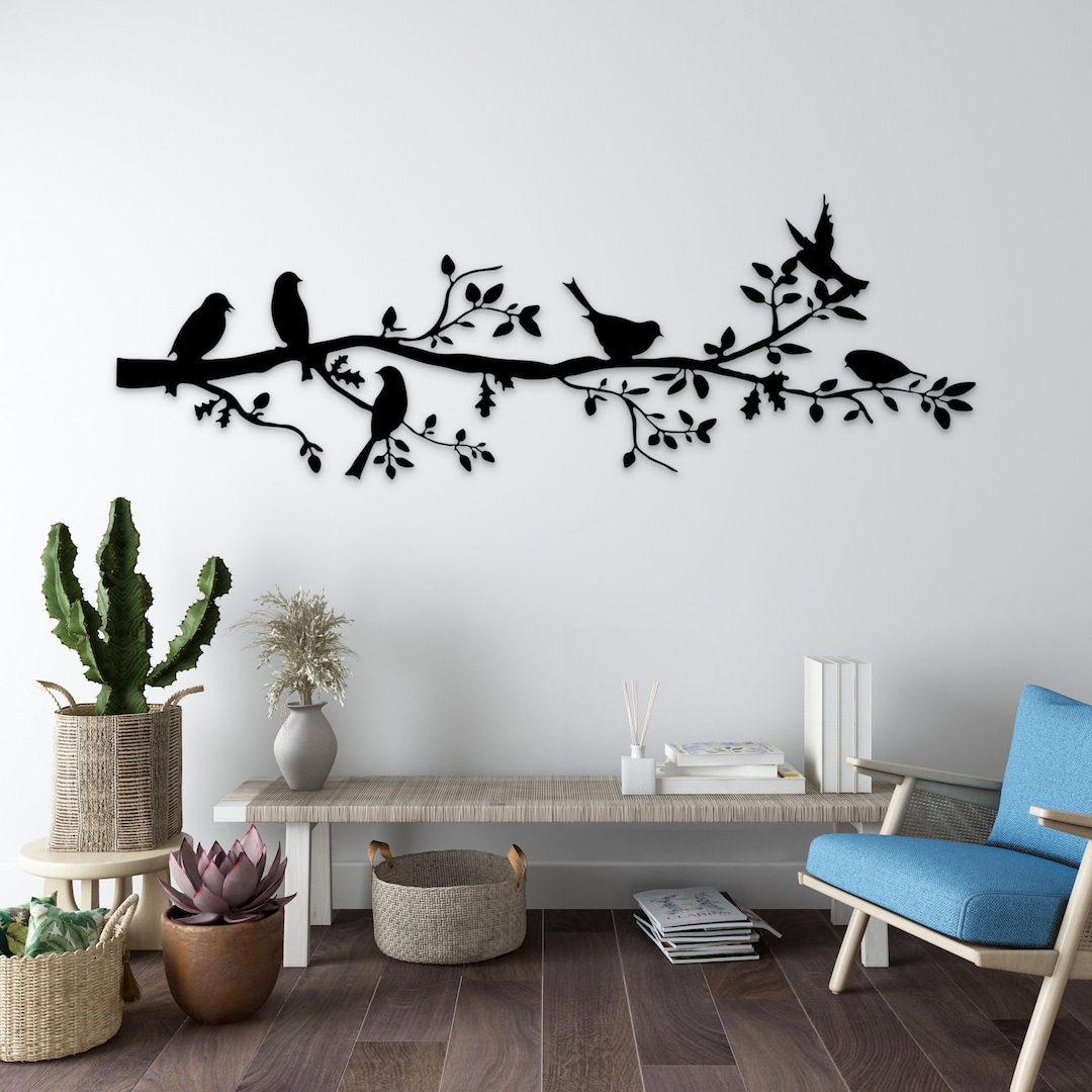 Flock of Birds Metal Wall Art, Steel Birds Wall Decor, Housewarming ...
