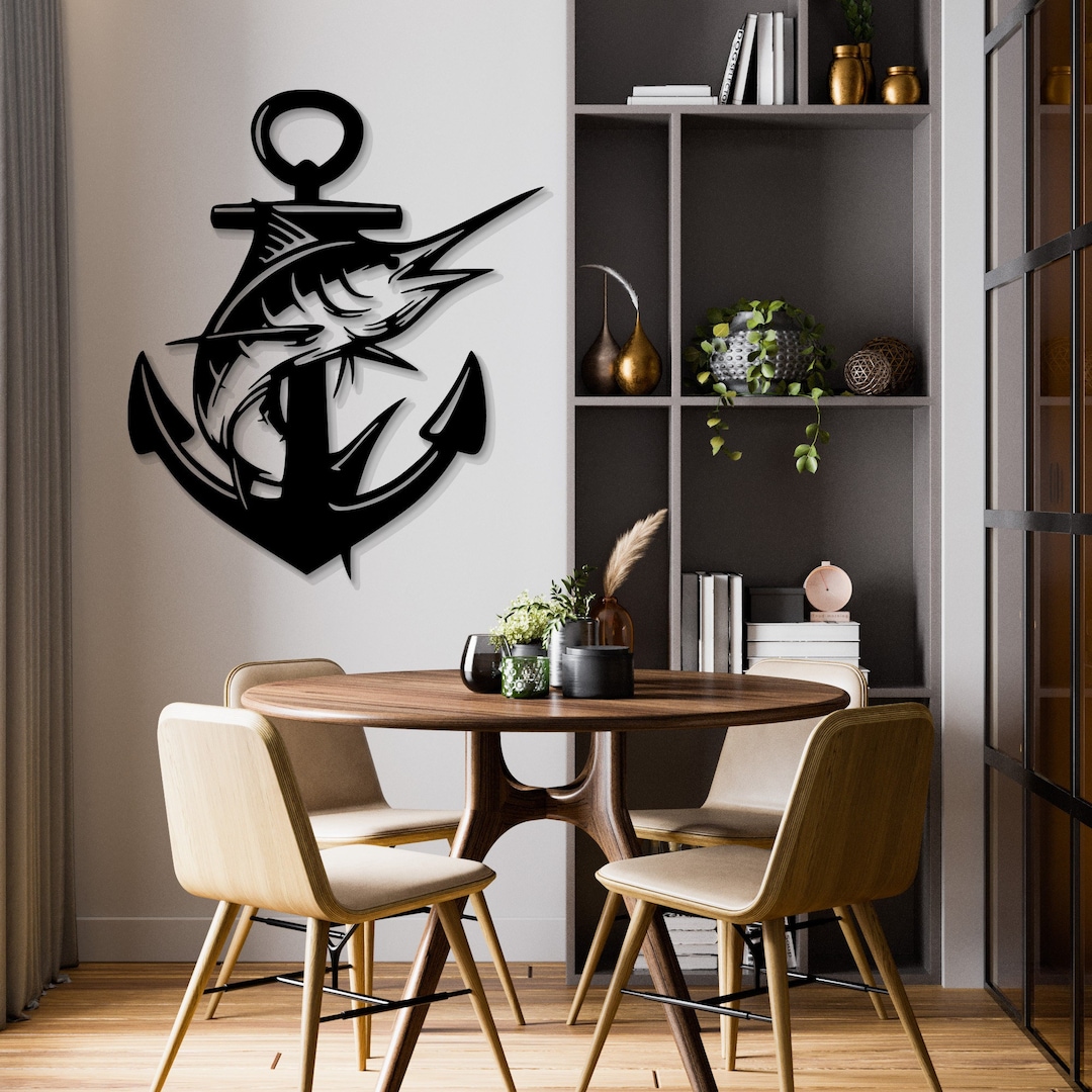 Marlin Fish, Ocean Wall Art, Fishing Gift, Nautical Wall Decor for ...