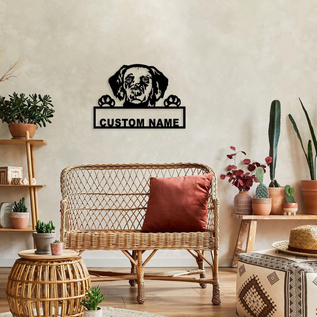 Custom Dalmatian Dog Metal Wall Art, Personalized Dog Name Sign, Pet ...