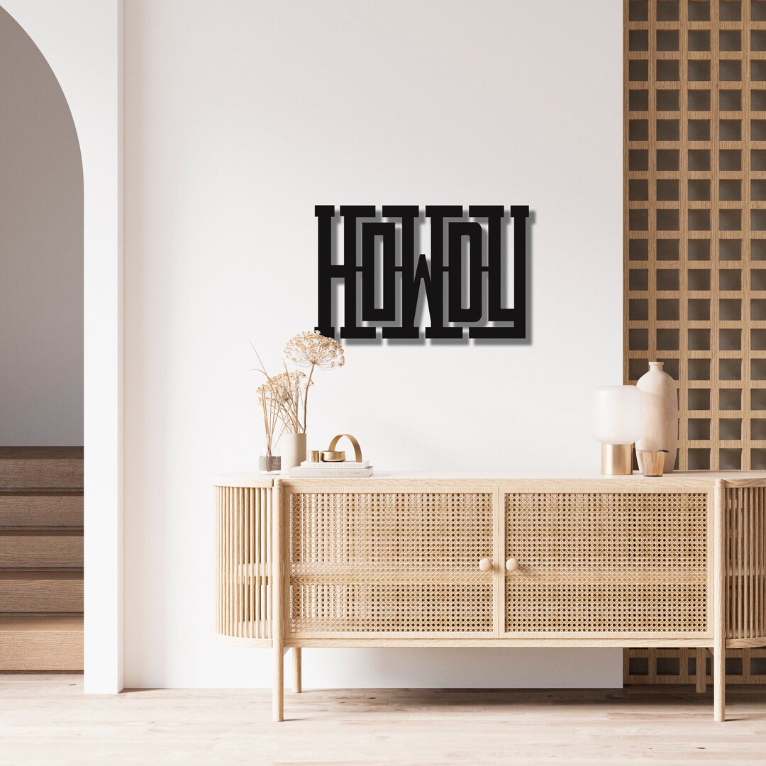 Howdy Metal Wall Art, Rustic Welcome Sign, Western Home Decor, Unique ...