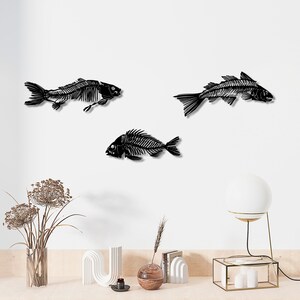 Fish Bones Metal Wall Decor, Animal Skull Metal Wall Art, Decorative ...