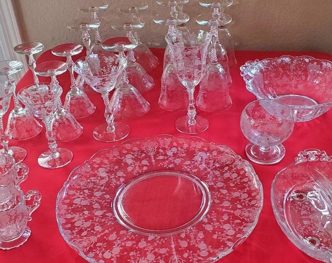 1930's Cambridge ROSE POINT 2-part Handled Relish Dish - Etsy