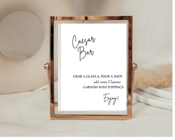 Caesar Bar Sign for Wedding / Bridal Shower / Bachelorette - Etsy