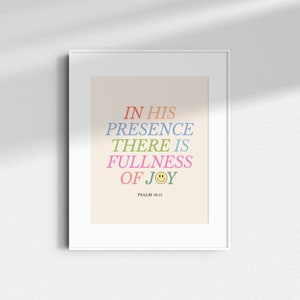 In His Presence There is Fullness of Joy DIGITAL PRINT - Modern ...