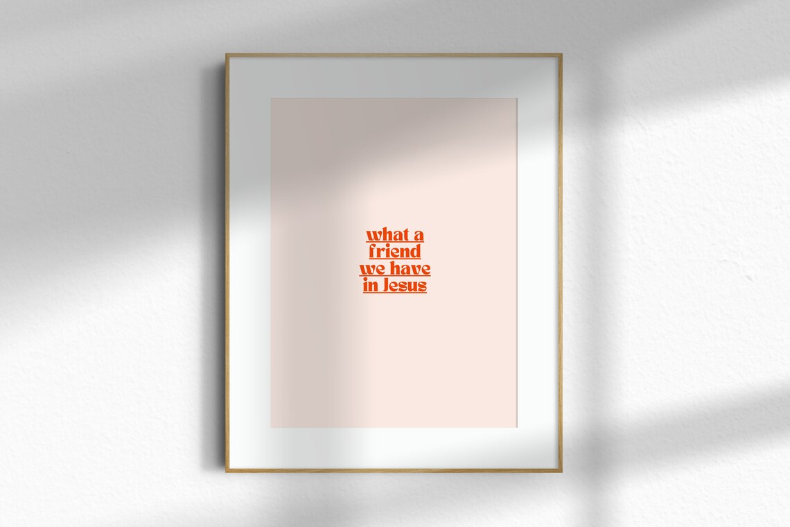 What A Friend We Have in Jesus Digital Art Print Modern - Etsy