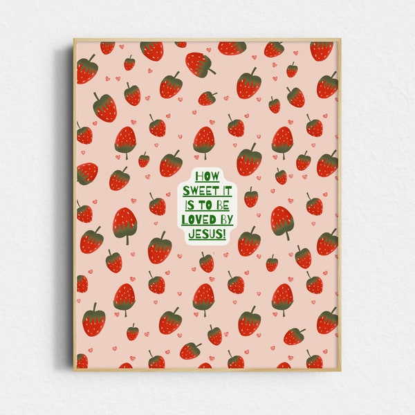 Christian Strawberry Art - Etsy