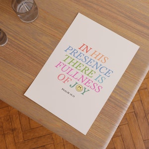 In His Presence There is Fullness of Joy DIGITAL PRINT - Modern ...