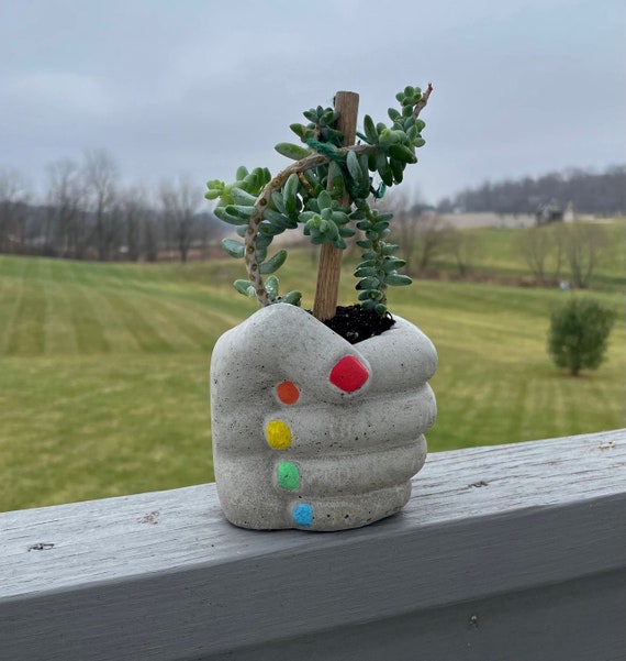 Concrete Hand Planter