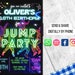 Editable Neon Jump Party Birthday Invitation (digital Download) - Etsy