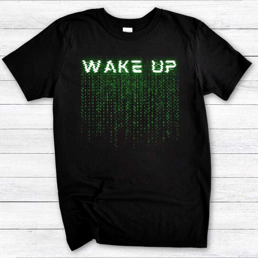 Neo Wake up T-shirt, Matrix Style Tee, Sci-fi Gift - Unisex Softstyle T ...