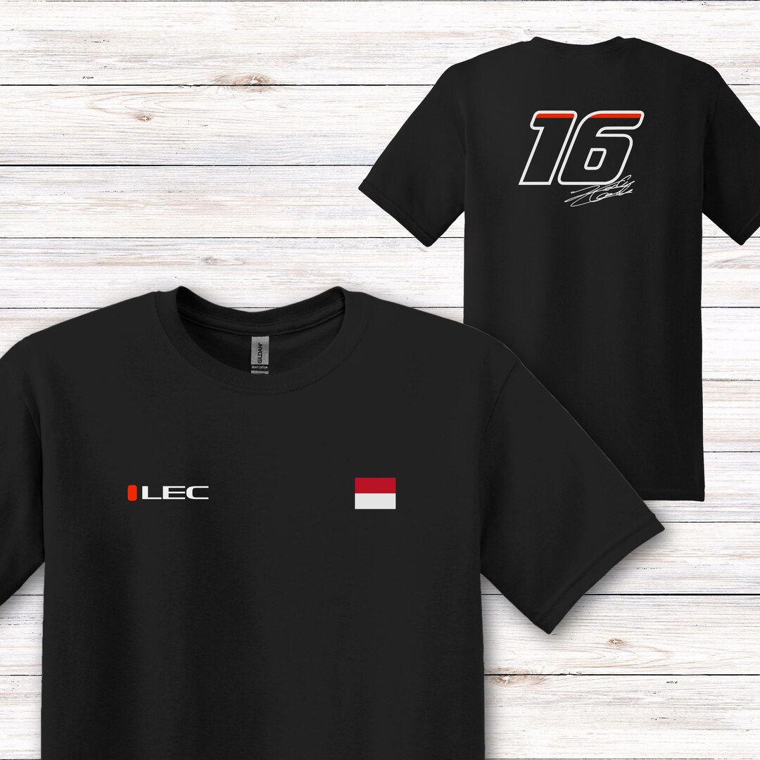 Charles Leclerc Signature Series F1 T-shirt, Front & Back - Exclusive ...