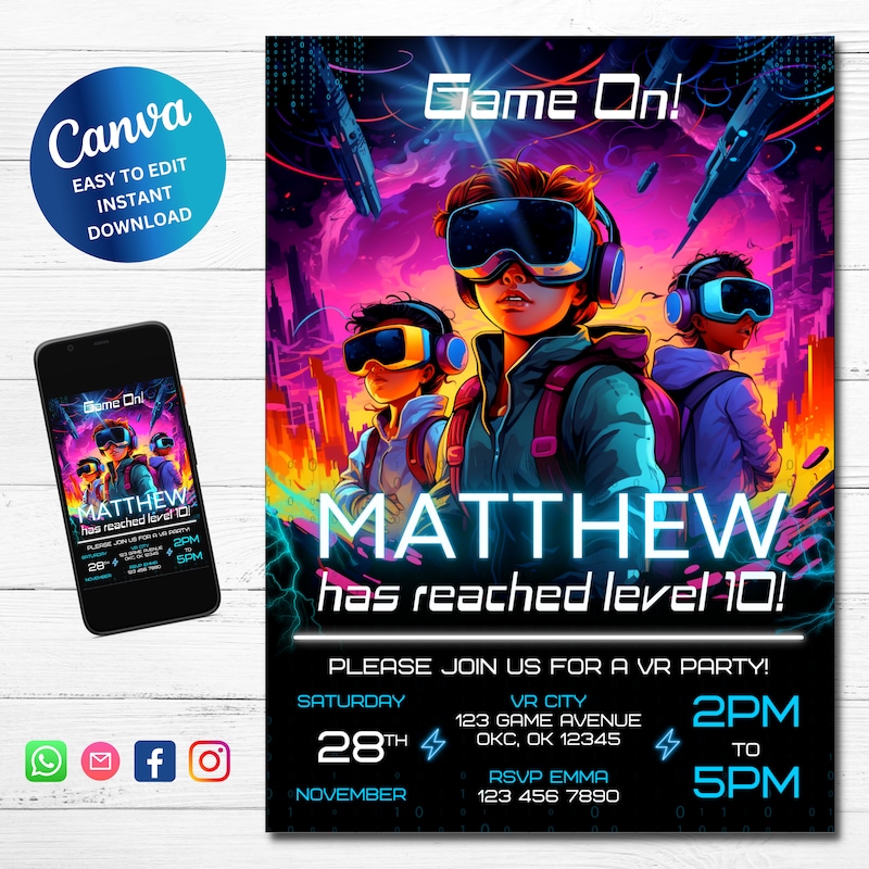 Virtual Party Invitation - Etsy