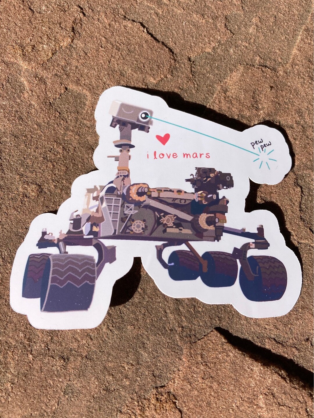 Cute NASA Curiosity Mars Rover Sticker - Etsy