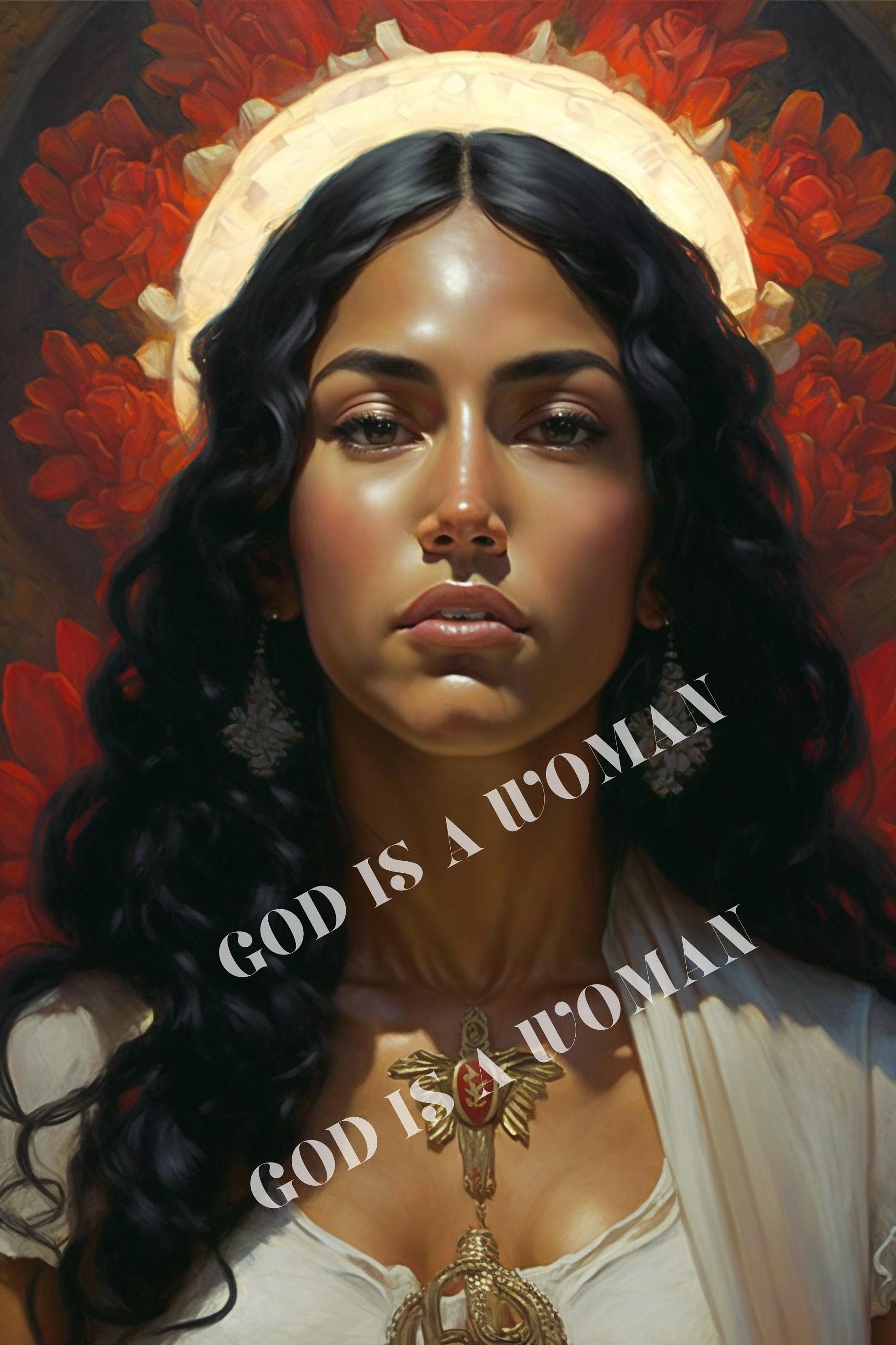God as a Woman Mirella - Divine Feminine Art, Strong Woman Art ...
