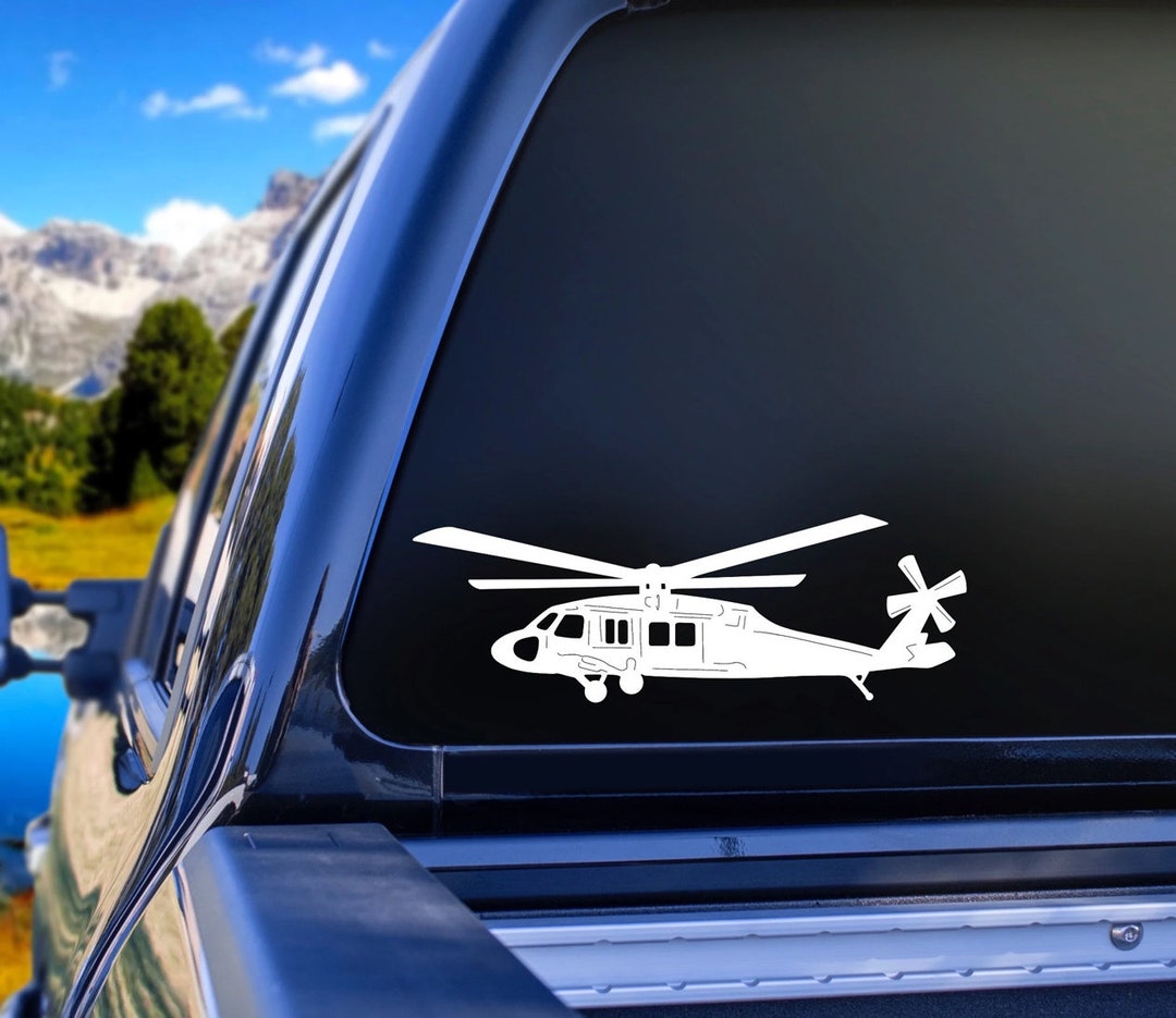 UH-60 Blackhawk Helicopter Vinyl Decal, Army Aviation, Helicopter ...