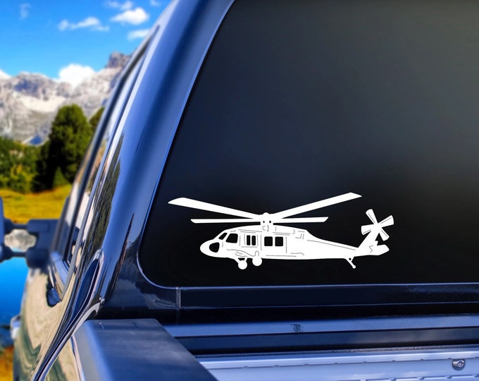 UH-60 Blackhawk Helicopter Vinyl Decal, Army Aviation, Helicopter ...
